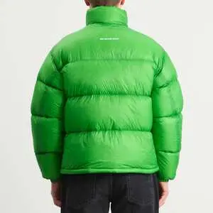 MKI MIYUKI ZOKU Translucent Funnel Neck Bubble Jacket - Emerald