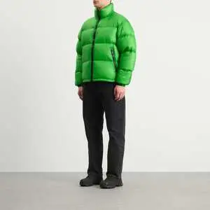 MKI MIYUKI ZOKU Translucent Funnel Neck Bubble Jacket - Emerald