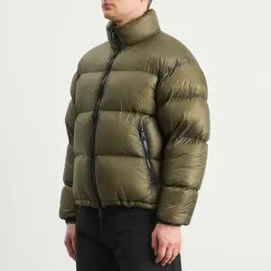 MKI MIYUKI ZOKU Translucent Funnel Neck Bubble Jacket - Olive