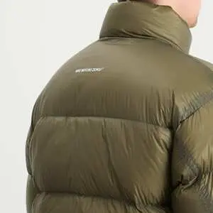 MKI MIYUKI ZOKU Translucent Funnel Neck Bubble Jacket - Olive