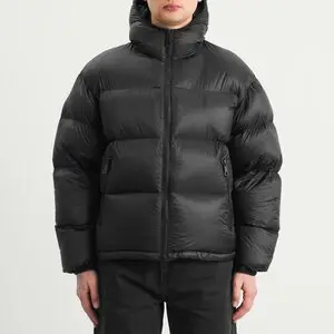 MKI MIYUKI ZOKU Translucent Hooded Bubble Jacket - Black