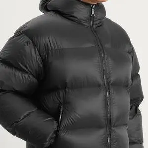 MKI MIYUKI ZOKU Translucent Hooded Bubble Jacket - Black