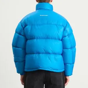 MKI MIYUKI ZOKU Translucent Funnel Neck Bubble Jacket - Ultramarine