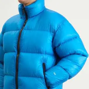 MKI MIYUKI ZOKU Translucent Funnel Neck Bubble Jacket - Ultramarine