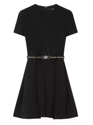 Versace A-line Mini Dress With Studded Belt