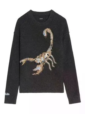 Zadig&Voltaire Scorpion Motif Round Neck Sweater