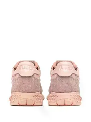 AUTRY Logo Suede Sneakers - Pink