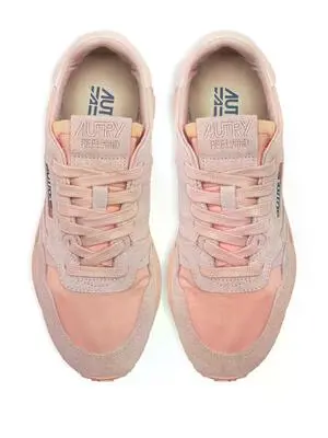 AUTRY Logo Suede Sneakers - Pink