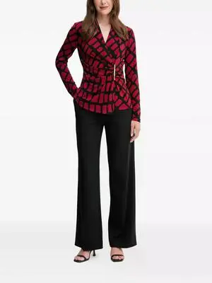 Joseph Ribkoff Geometric-pattern V-neck Blouse