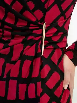 Joseph Ribkoff Geometric-pattern V-neck Blouse
