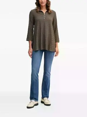 Joseph Ribkoff Zip Textured Top