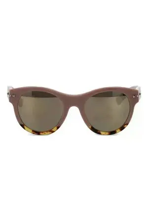 Valentino Garavani Rockstud Round Frame Sunglasses
