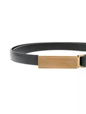 Khaite Empire Belt With Antique Gold-tone Hardware - Black