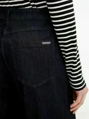 Joseph Ribkoff Logo-plaque Wide Leg Jeans - Blue