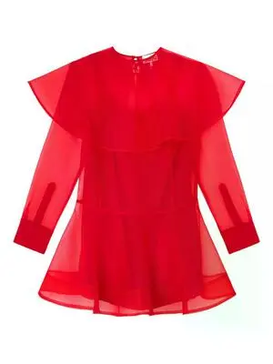 GANNI Organza Circle Collar Dress