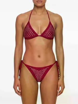 PARAMIDONNA Livia Swarovski Crystal-embellished Bikini - Red