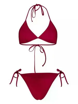 PARAMIDONNA Livia Swarovski Crystal-embellished Bikini - Red