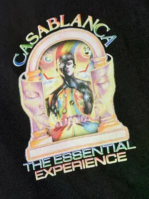 Casablanca Graphic-print Crew-neck T-shirt - Black