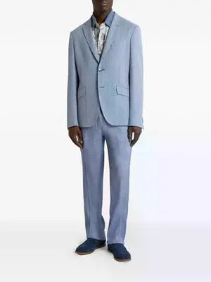 Etro Notched-lapels Blazer - Blue