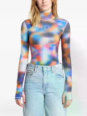 JORDAN Printed Long-sleeve Bodysuit