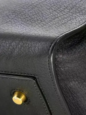 Celine Tie Knot Grainy Leather Small Tote Bag - Black