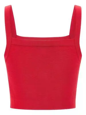 Balmain Button-detail Top - Red