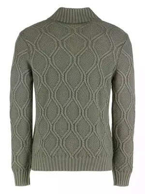 MOORER Textured Half-zip Sweater