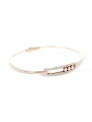 Messika 2010's Move Diamond Bangle Bracelet In Rose Gold