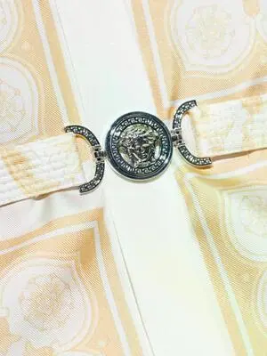 Versace Barocco Print Silk Mini Shirt Dress