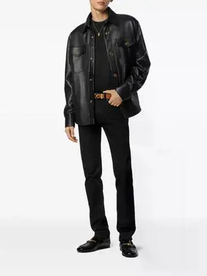 Versace Medusa Embroidery Jeans - Black