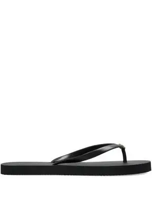 Melissa Odabash Logo Detail Flip Flops - Black