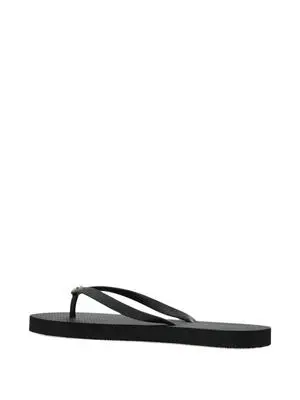 Melissa Odabash Logo Detail Flip Flops - Black