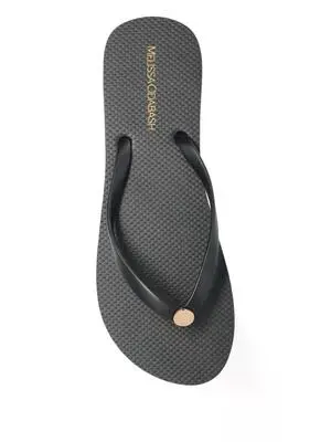 Melissa Odabash Logo Detail Flip Flops - Black