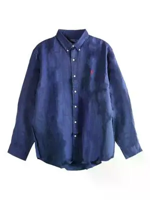 Polo Ralph Lauren Long Sleeve Cotton Shirt With Embroidered Logo