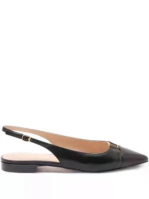 TWINSET Buckle Strap Slingback Pumps - Black
