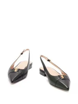 TWINSET Buckle Strap Slingback Pumps - Black