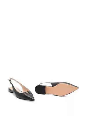 TWINSET Buckle Strap Slingback Pumps - Black