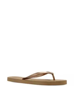 Melissa Odabash Logo Detail Flip Flops - Neutrals