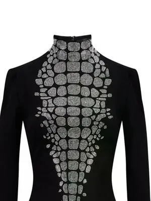 David Koma Croc-effect Mini Dress