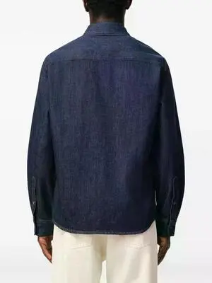 AMI Paris De Coeur Embroidered Denim Shirt