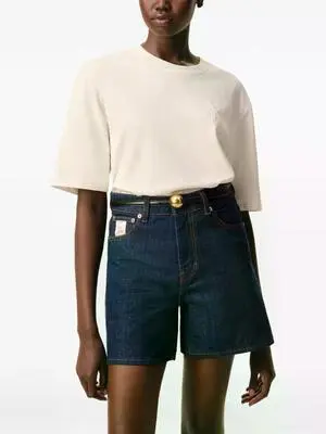 AMI Paris De Coeur Embossed T-shirt - Neutrals