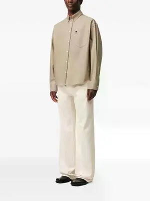 AMI Paris De Coeur Embroidered Boxy Shirt