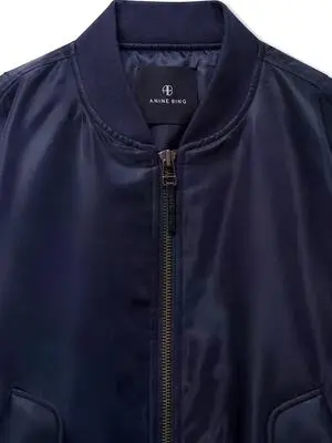 ANINE BING Leon Zip-fastening Bomber Jacket - Blue