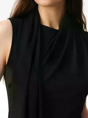 AMI Paris Sleeveless Lavalliere Top - Black