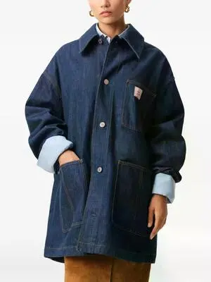 AMI Paris Raw Indigo Denim Worker Jacket