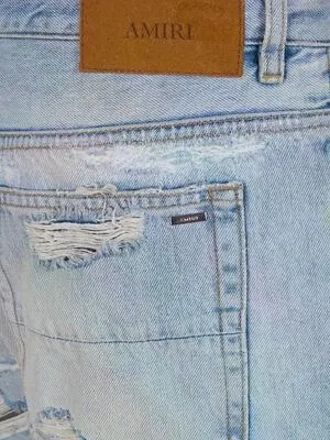 Amiri Distressed Camouflage Patch Denim Jeans