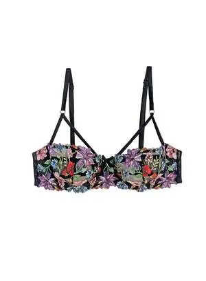 Fleur Du Mal Wildfleur Balconette Bra - Black