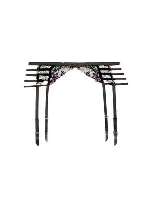 FLEUR DU MAL Wildfleur Garter Belt - Black