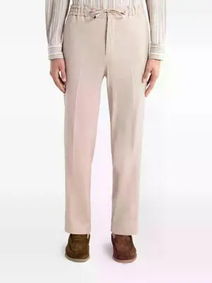 Etro Twill Linen Trousers - Neutrals