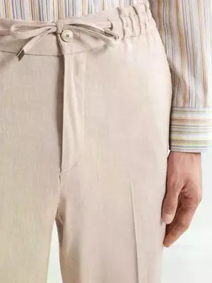 Etro Twill Linen Trousers - Neutrals